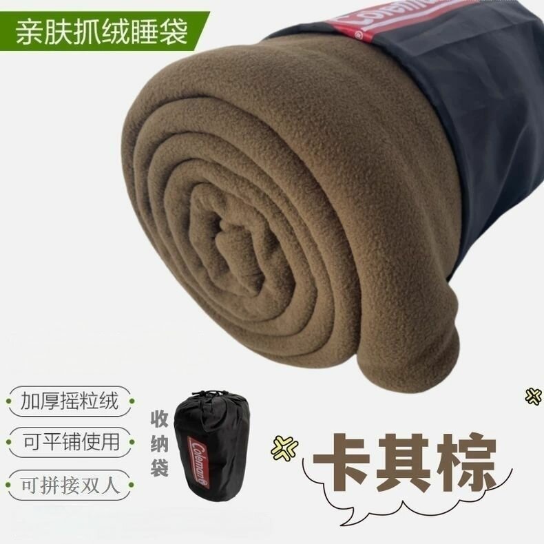 Спальный мешок Coleman из флиса, конвертного стиля, с внутренним подкладкой из полярного флиса, для путешествий на открытом воздухе, термоспальный мешок