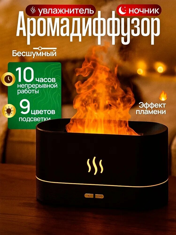 Аромалампа для эфирных масел Электрическая /Аромадиффузор для дома/Увлажнитель воздуха для дома/Ночник
