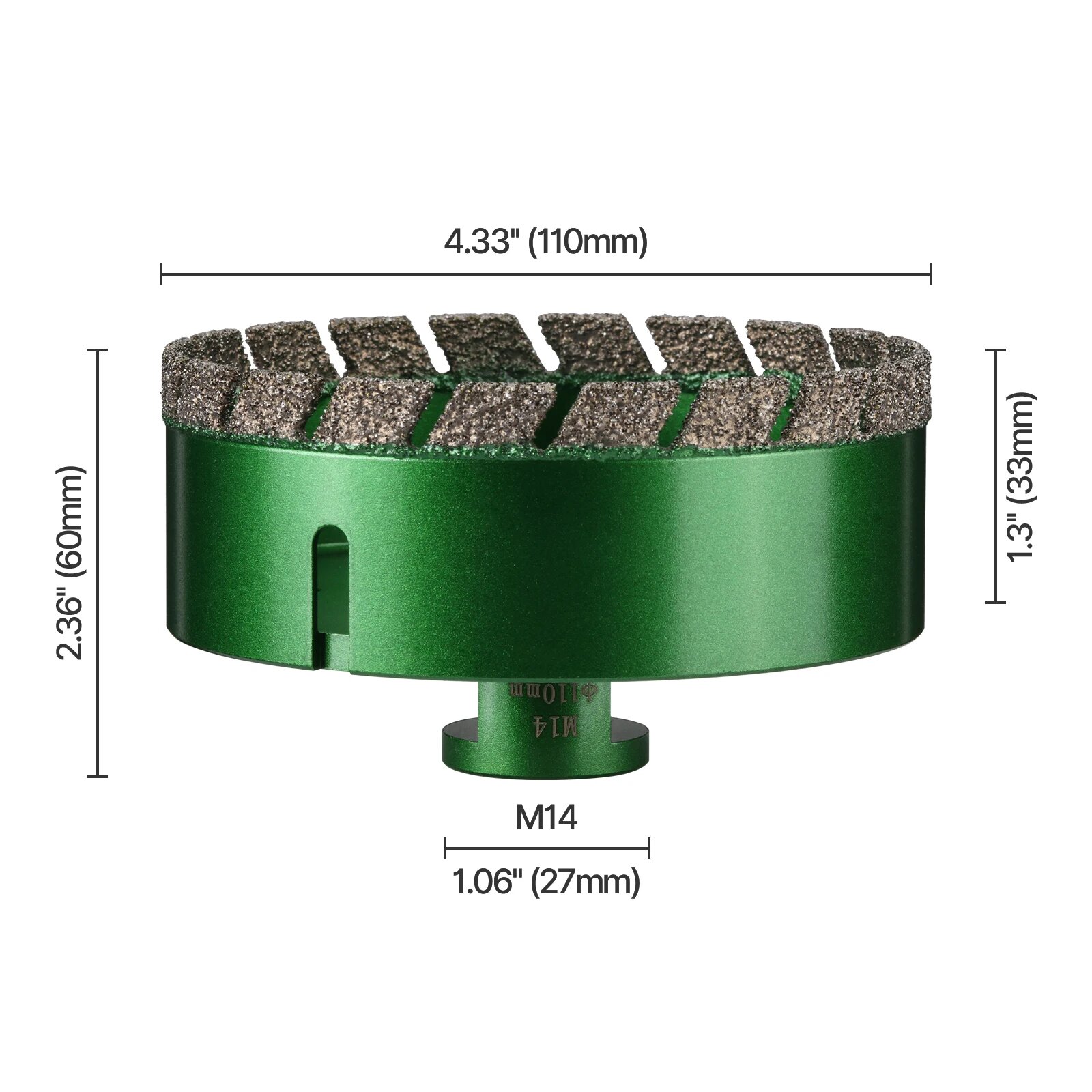 Алмазное колонковое буровое долото Versery 6-68 мм 110MM