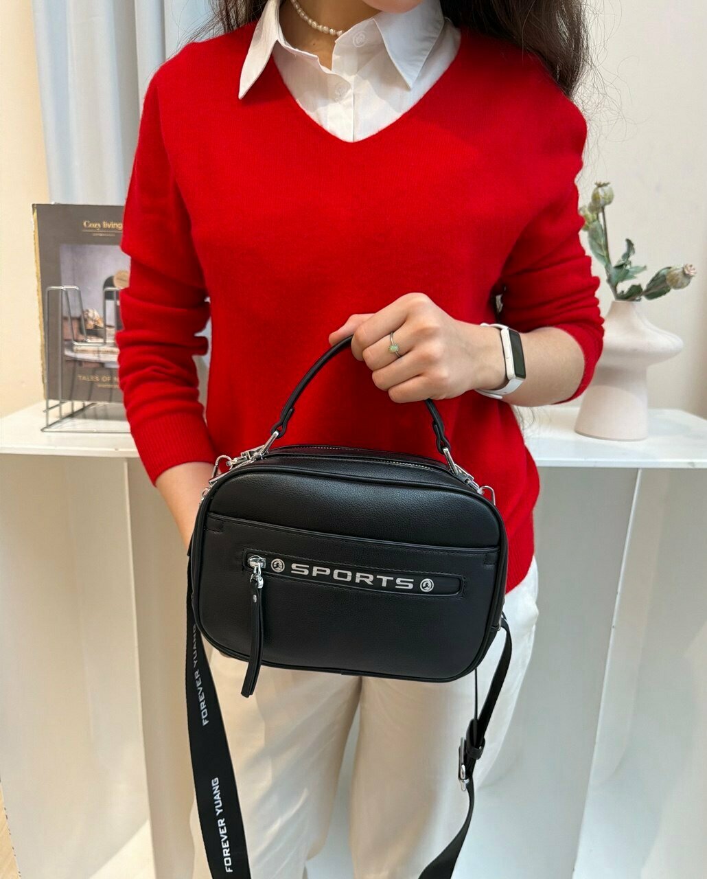 Сумка кросс-боди Кросс-боди с текстильным ремнем