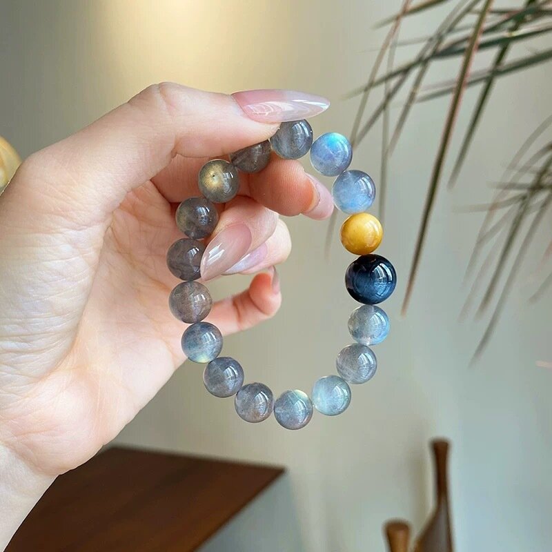 YM Mall Браслеты из бусин Фиолетовые бусины Ручная работа Творчество