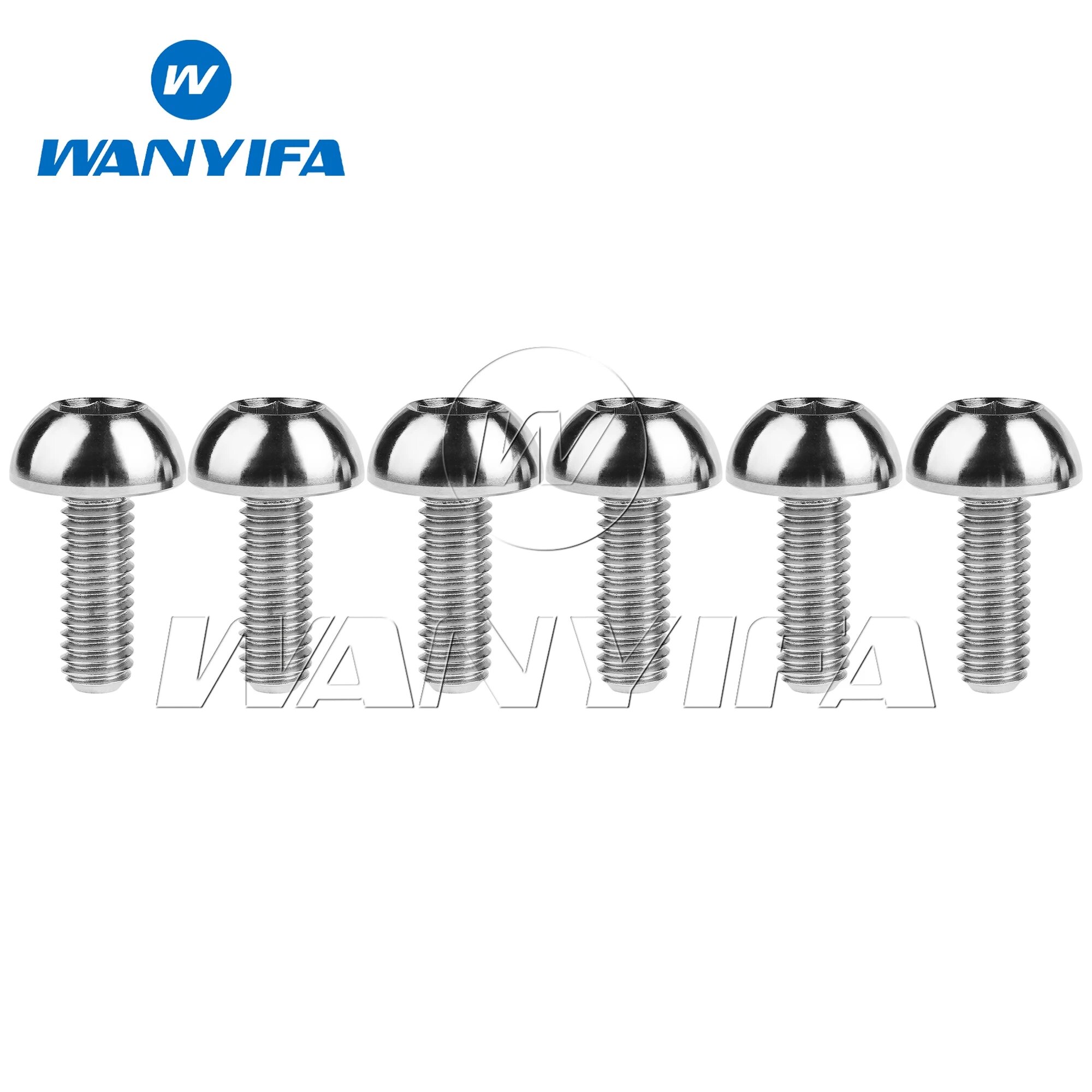 Титановые болты для двигателя Wanyifa M6 x 17 мм 6 шт. Titanium