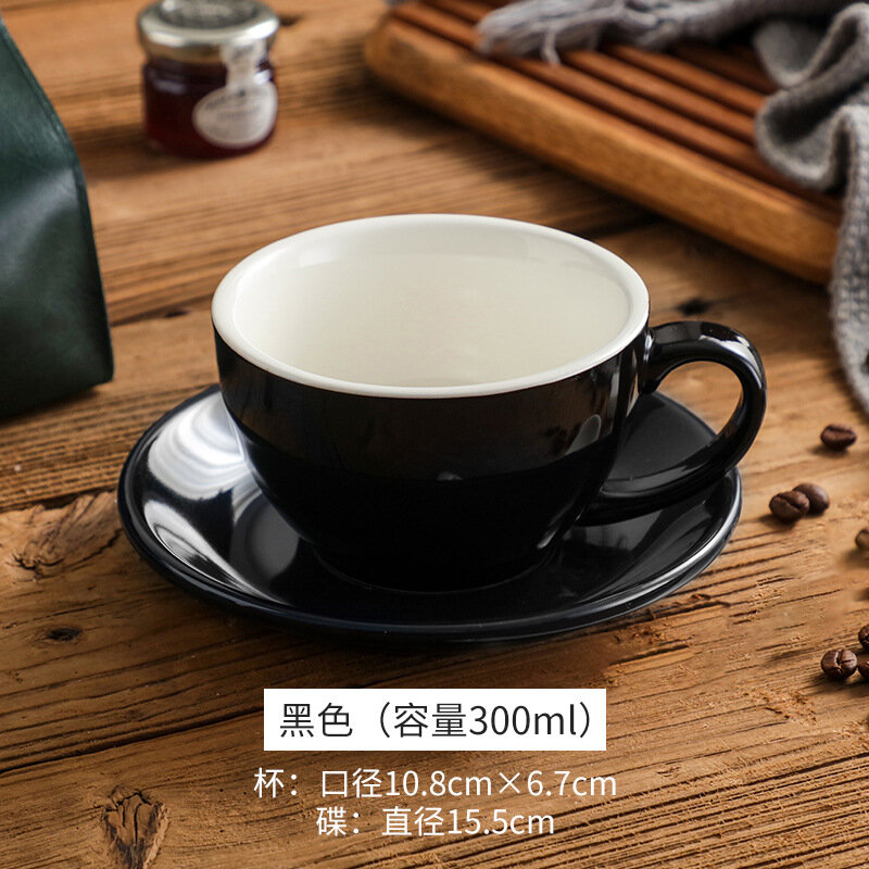 300 мл керамический набор кофейных чашек, чашка для капучино, латте, большая емкость, чашка для латте-арта, соревновательная кружка