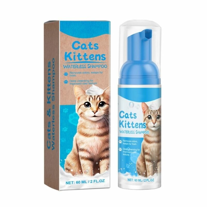 1 флакон очищающего мусса для кошек