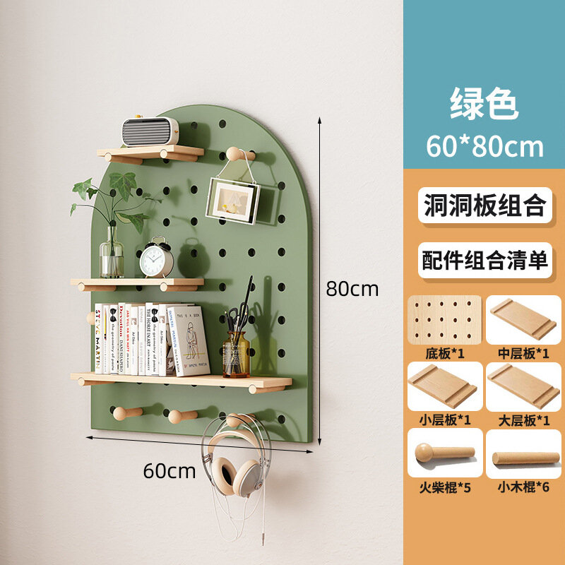 Домашний перфорированный стеллаж для хранения, входная дверь, стенка, перегородка из массива дерева, настенное хранение, настраиваемый