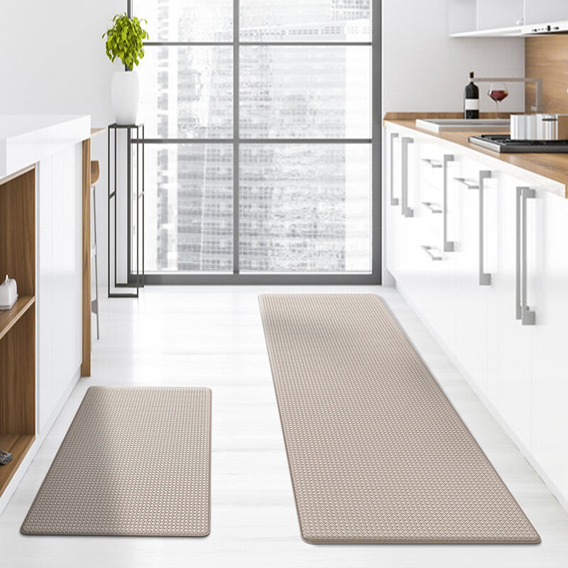 Кросс-бордерный ПВХ кухонный коврик, утолщенный длинный полосатый кожаный водонепроницаемый коврик для ног, нескользящий коврик, домашний маслостойкий коврик для стирки