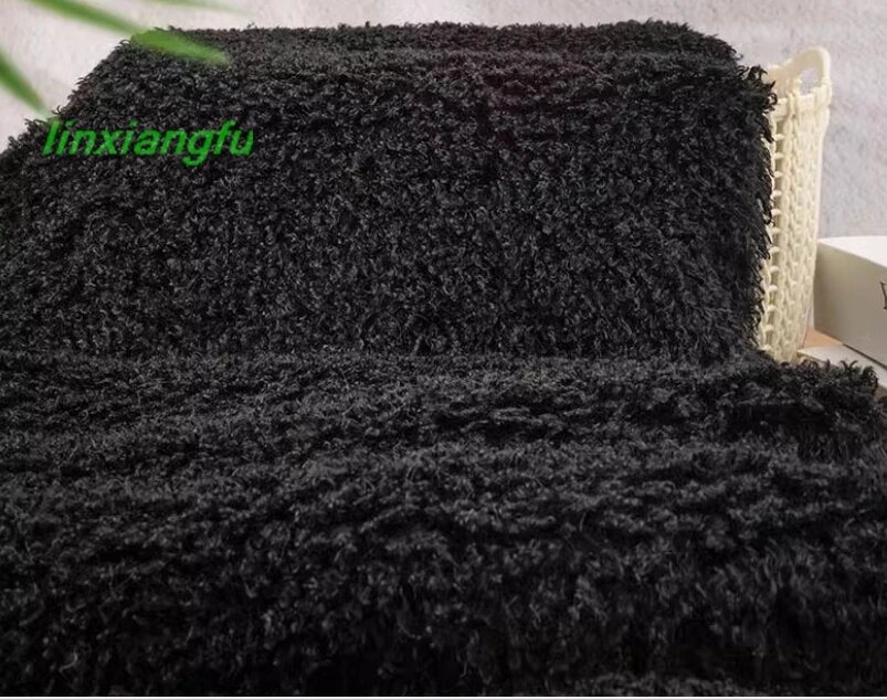 Бархатная ткань для рукоделия Черный, L