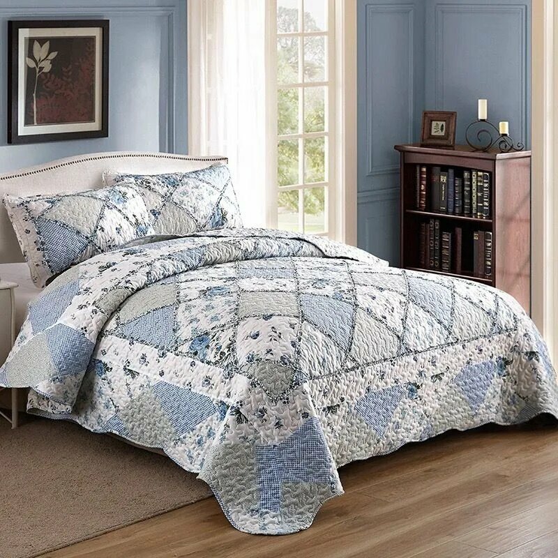 Home Textile Покрывало, Хлопок с размерами: 240 см х 220 см