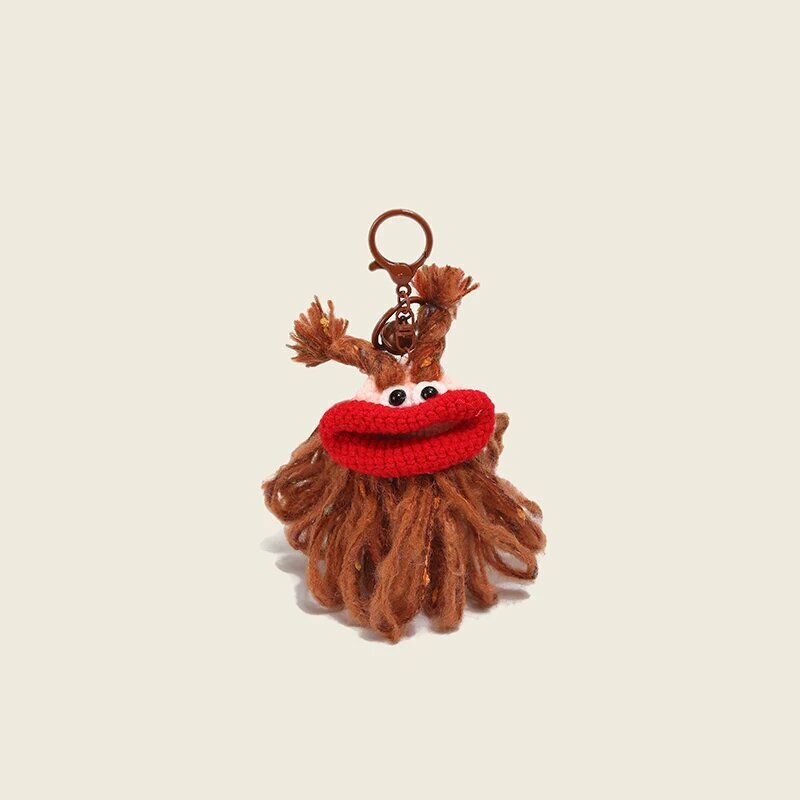 Креативный крючком связаный кулон-сумочка в виде сосиски, кошелек для монет, брелок, украшение для рюкзака, чехол для