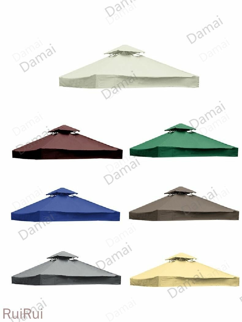 Наружный тент с двойным верхом 3х3м для беседки