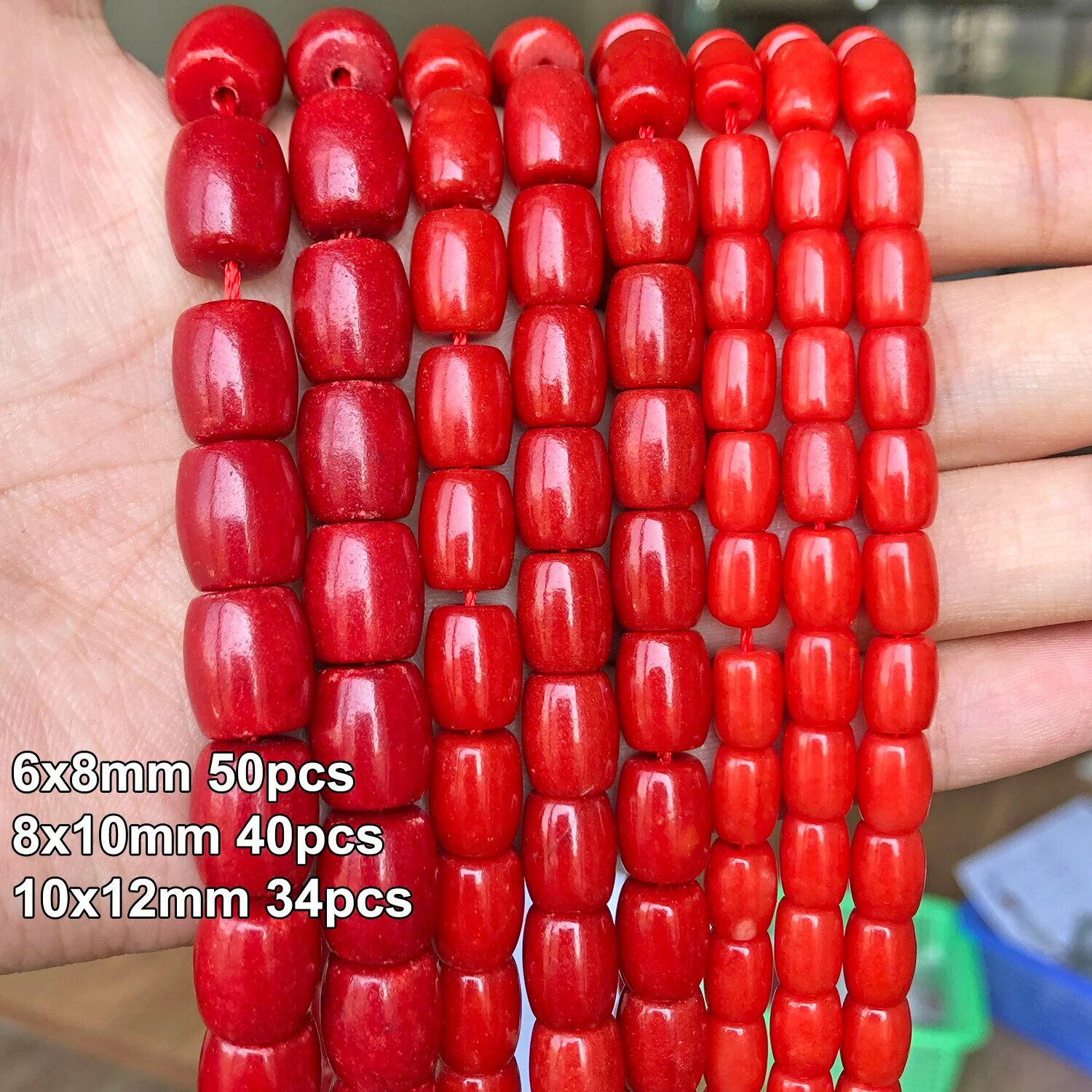 Натуральные красные коралловые бусины nociuciu