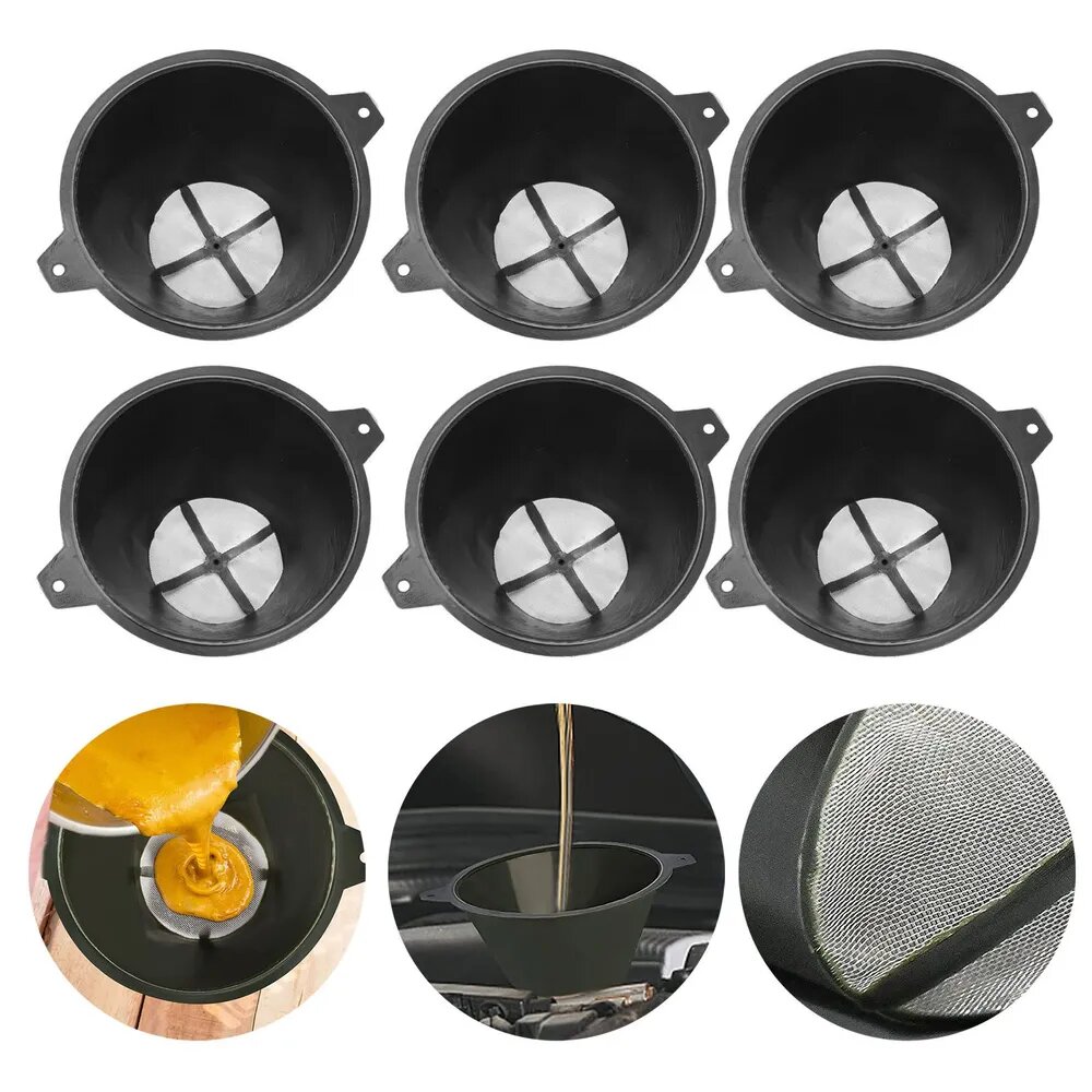 Набор из 6 пластиковых фильтров для краски с мелкой сетчатой нейлоновой мембраной для фильтрации водных и масляных остатков