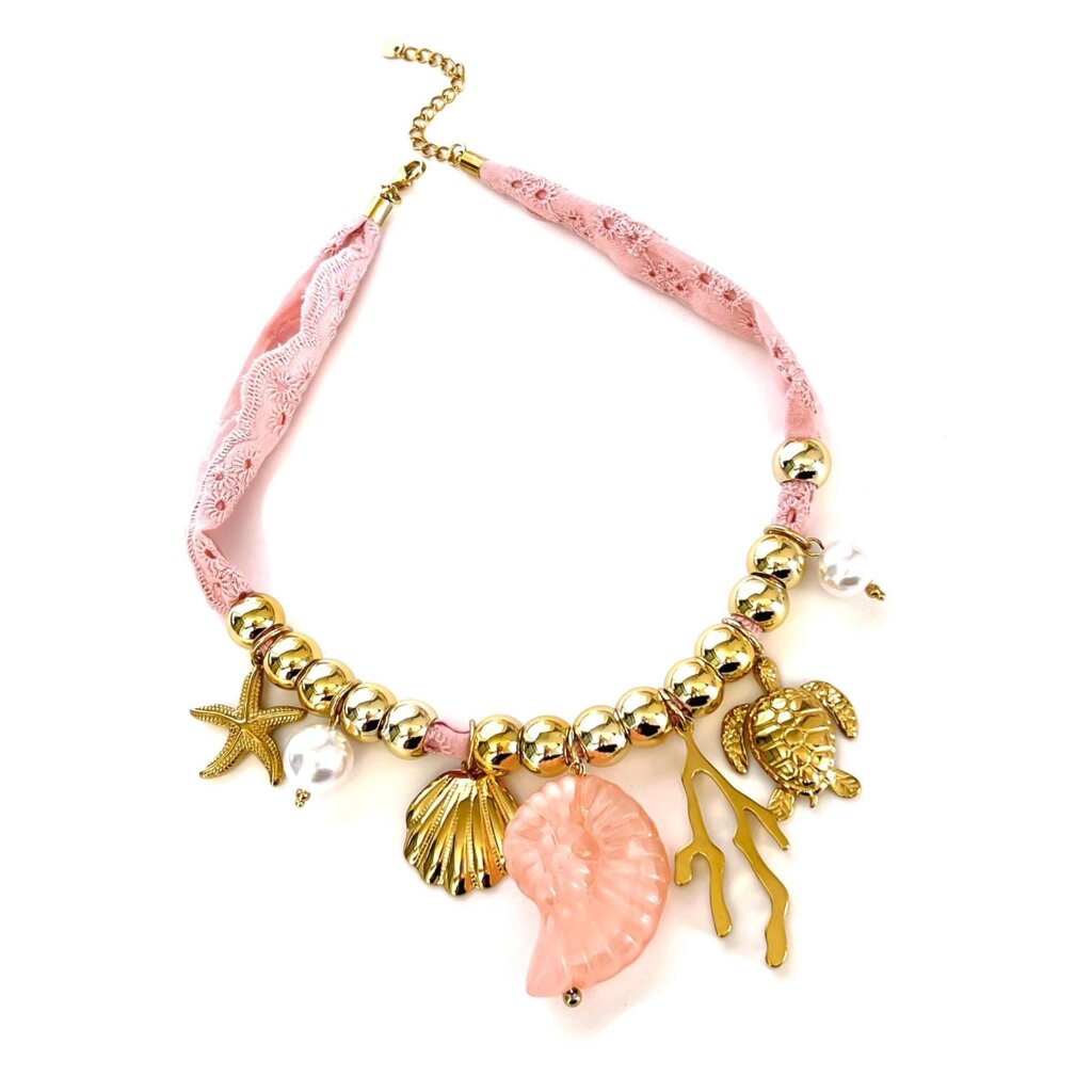 Летнее свежее керамическое ожерелье с подвеской в виде морской звезды в виде раковины из нержавеющей стали