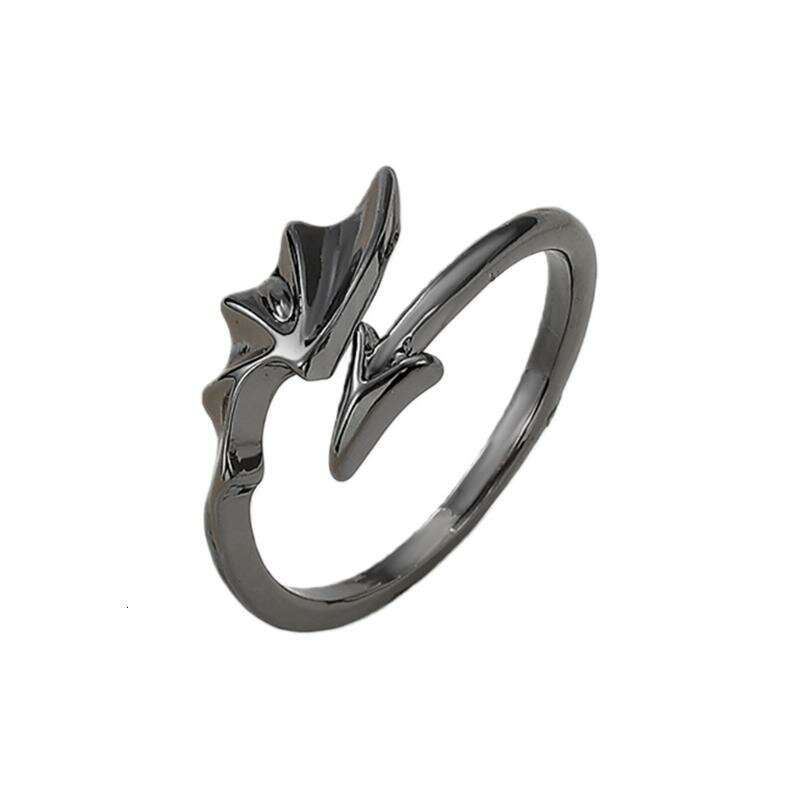 Кольца-крылья романтические готические, Черный
