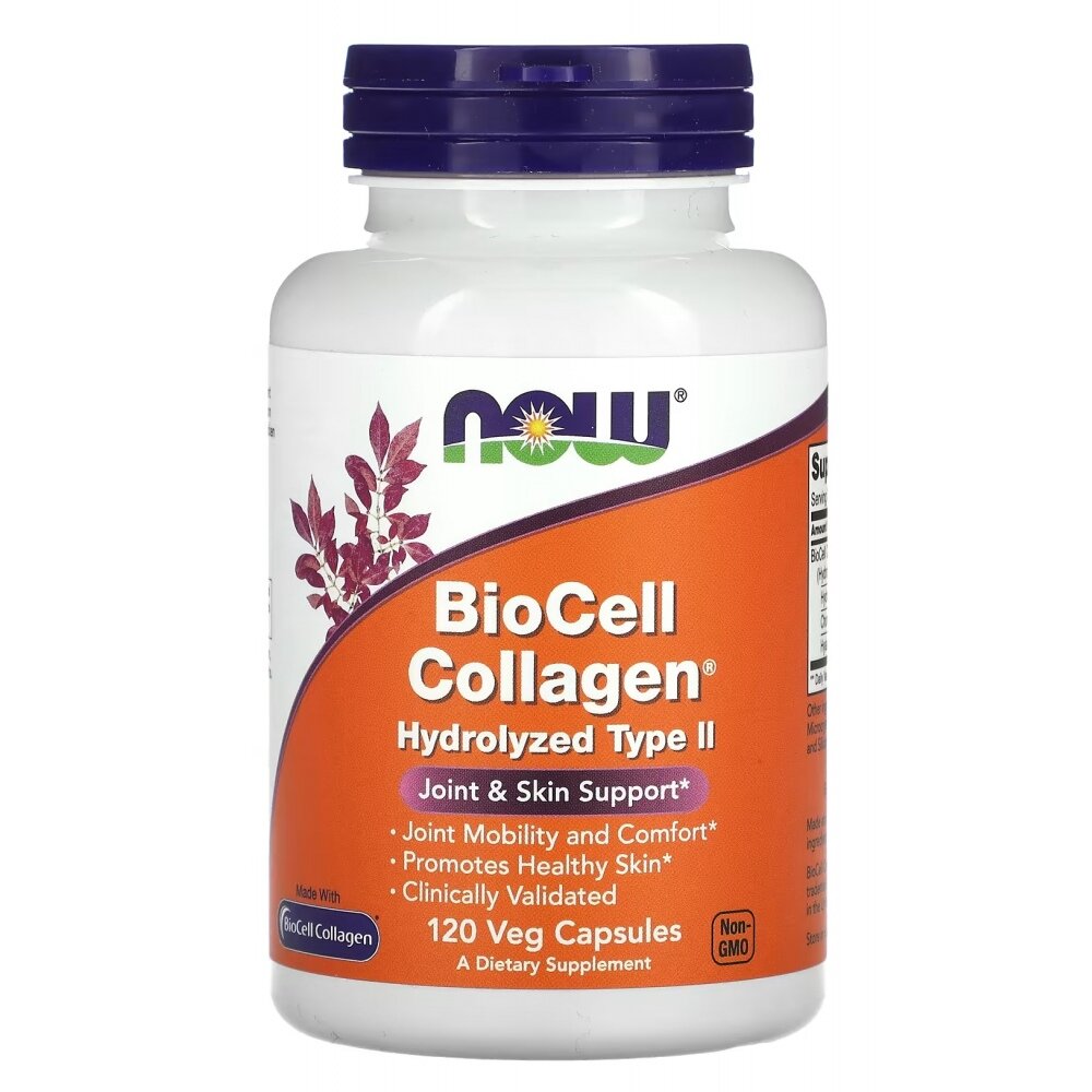 NOW BioCell Collagen Hydrolyzed Type II, 120 капсул
