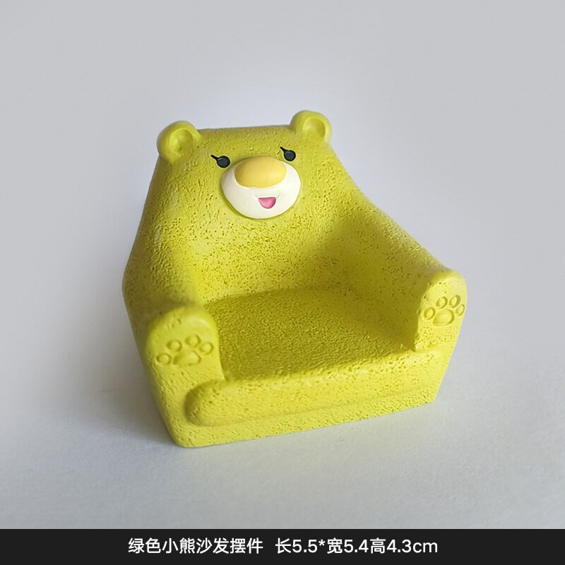 Кресло-качалка в виде лягушки, милый ручной работы орнамент для дома, настольный очаровательный автомобиль, DIY, модный маленький орнамент из смолы