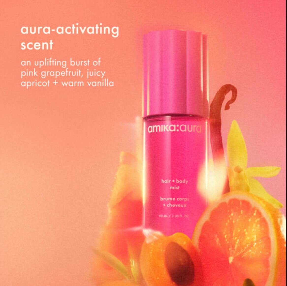 Amika Парфюмерный спрей Aura Hair + Body Mist 90 мл