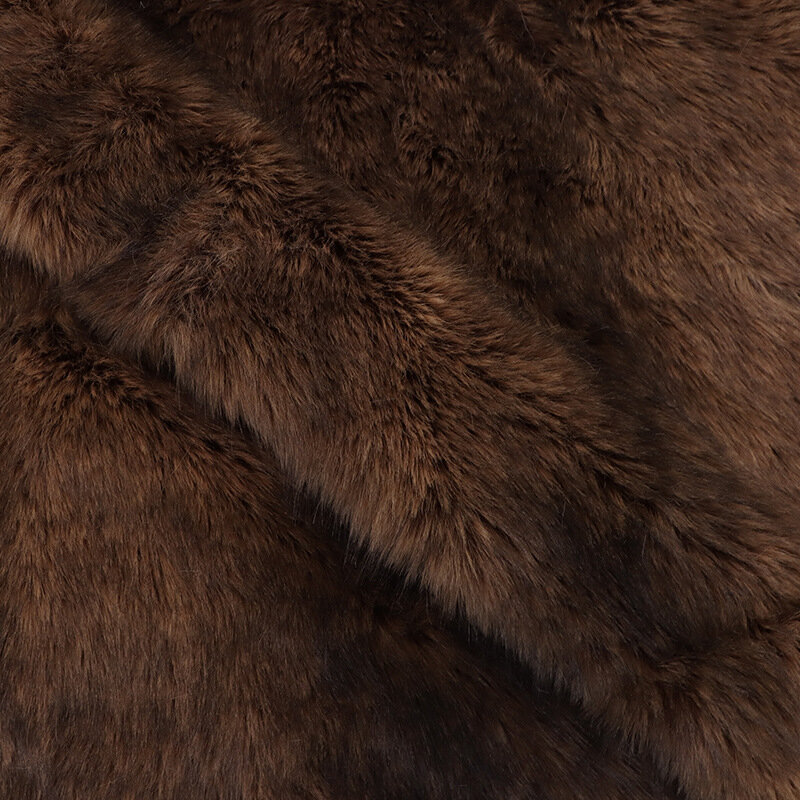 В наличии Полностью полиэстеровая ткань с эффектом выцветания из лисьего меха, длинный плюшевый материал, высокий-низкий мех, белый плюшевый материал, осенне-зимний меховой воротник, ткань для декора кукол