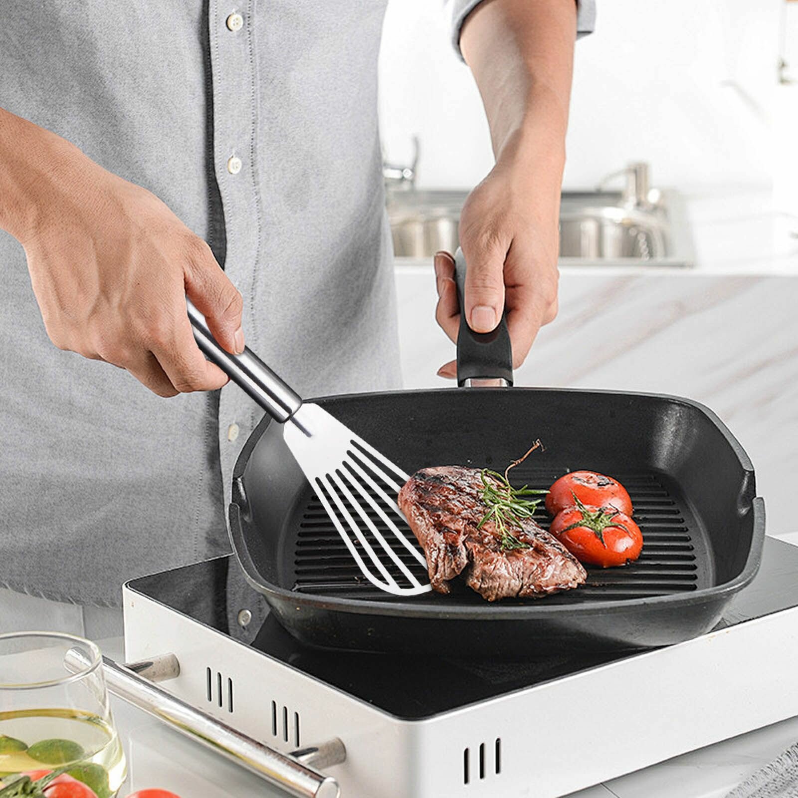 Лопатка для стейка в западном стиле, лопатка для жарки, подходит для сковороды с высокой температурой