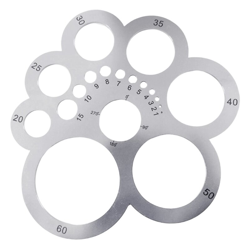 Кожаный Угловой Калибр Из Нержавеющей Стали Кожаный Калибр Измерительная Линейка Инструмент с Маркировкой Шкалы Для Резки Кожевенных Изделий