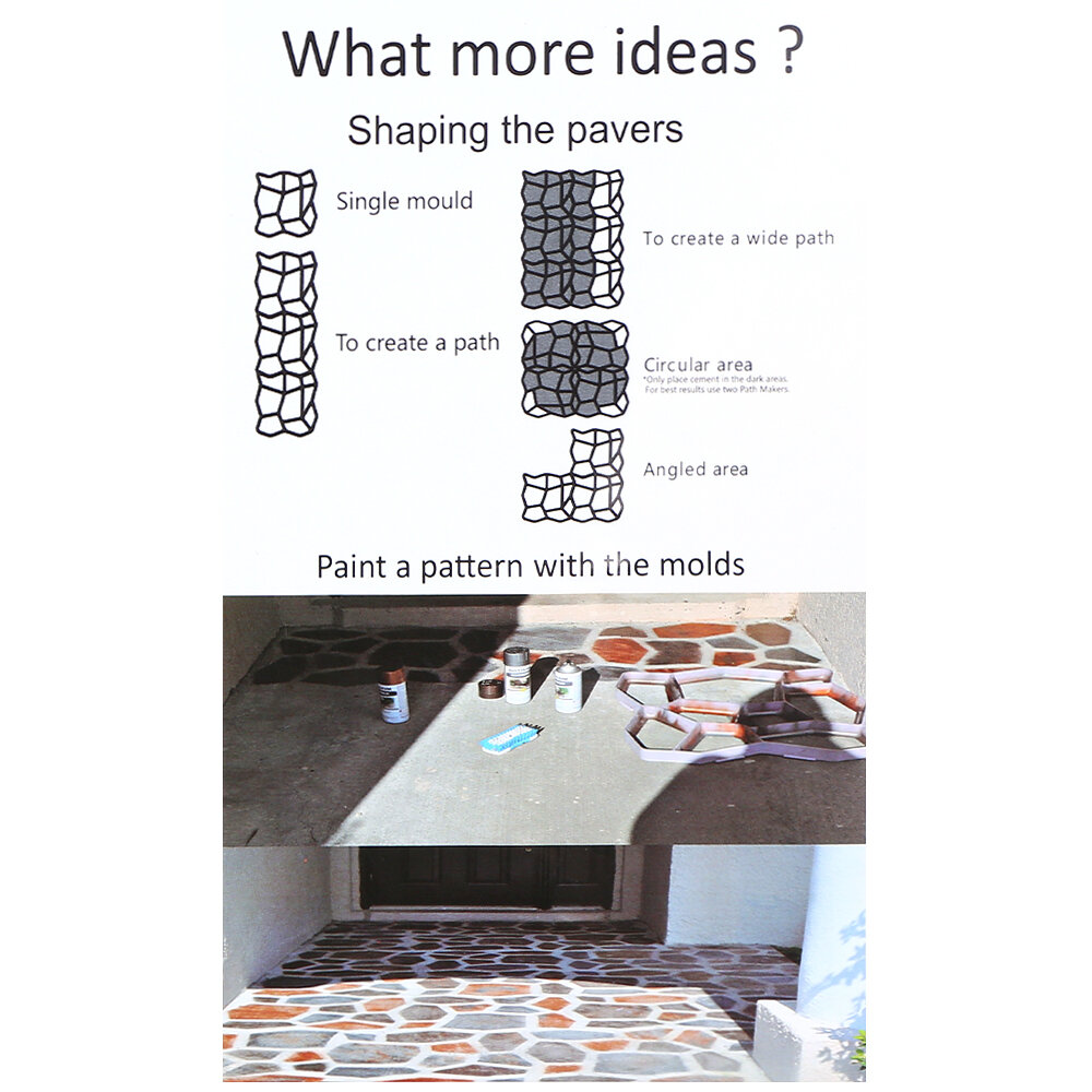 Многоразовая форма для садовой дорожки/бордюра из бетона, DIY (Вариант 1)