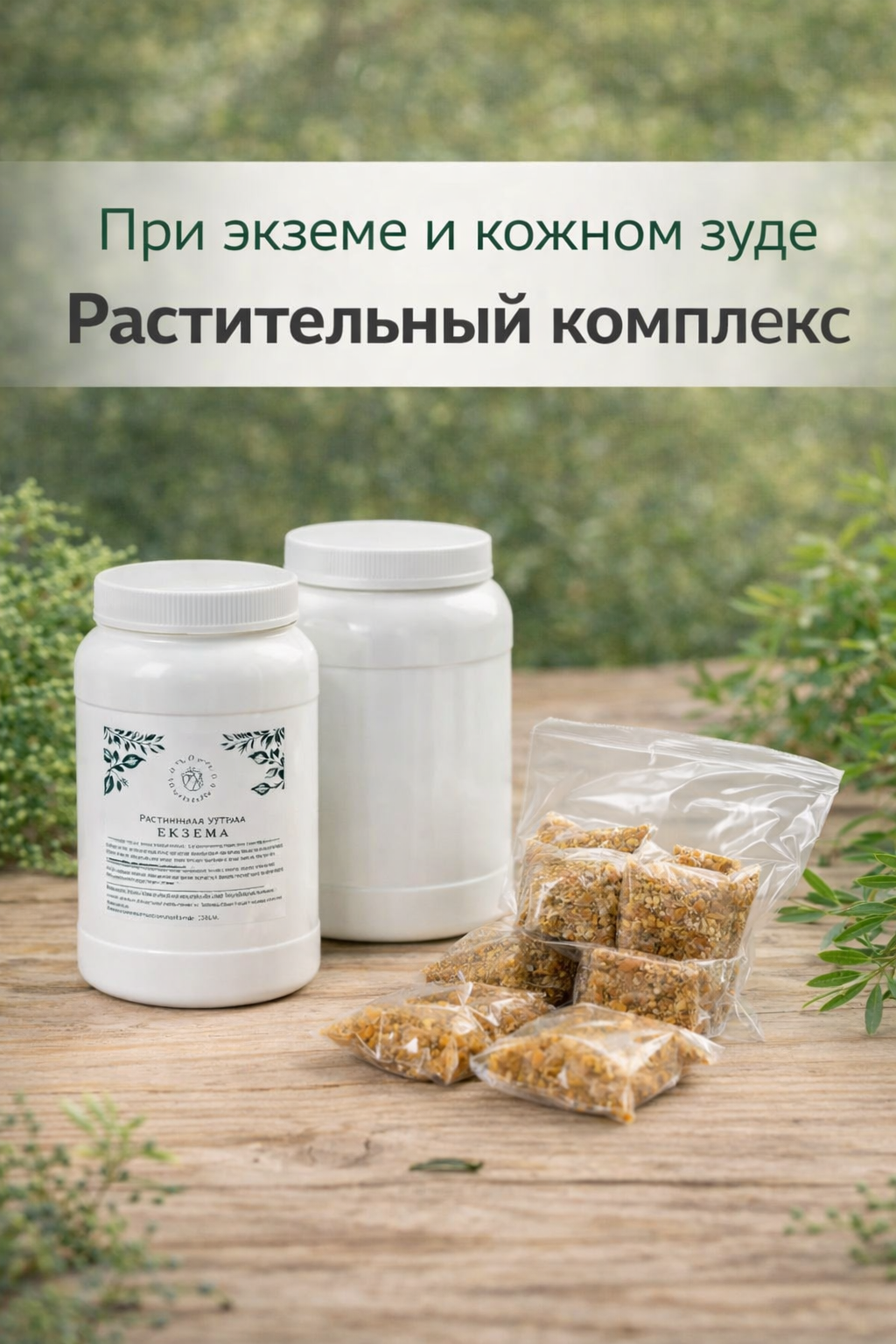 Растительный комплекс «Травница Урала», при экземе, березовый лепень, диоксид кремния