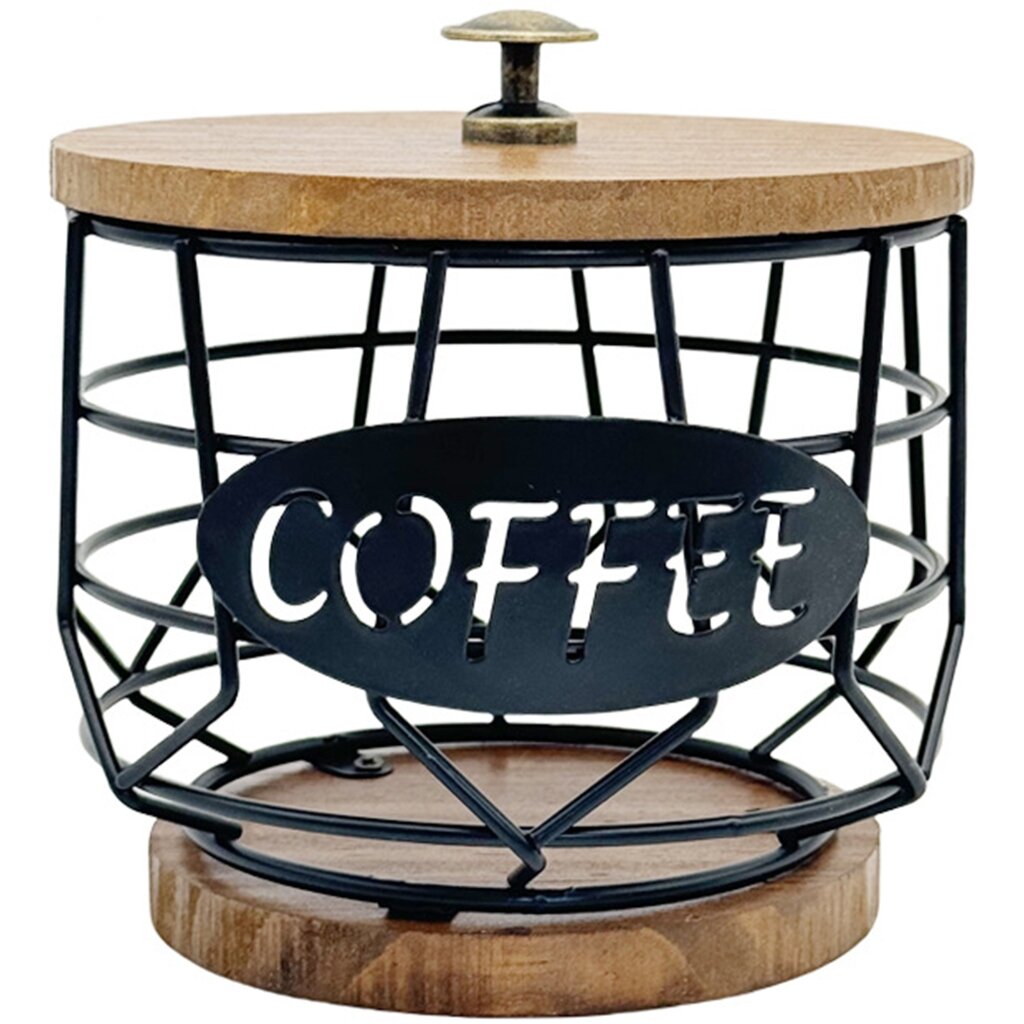 Практичная Корзина Для Хранения Кофе, Органайзер Для Кофейных Стручков Большой Емкости, Дозатор Для Эспрессо-Стручков для Кухонной Столешницы