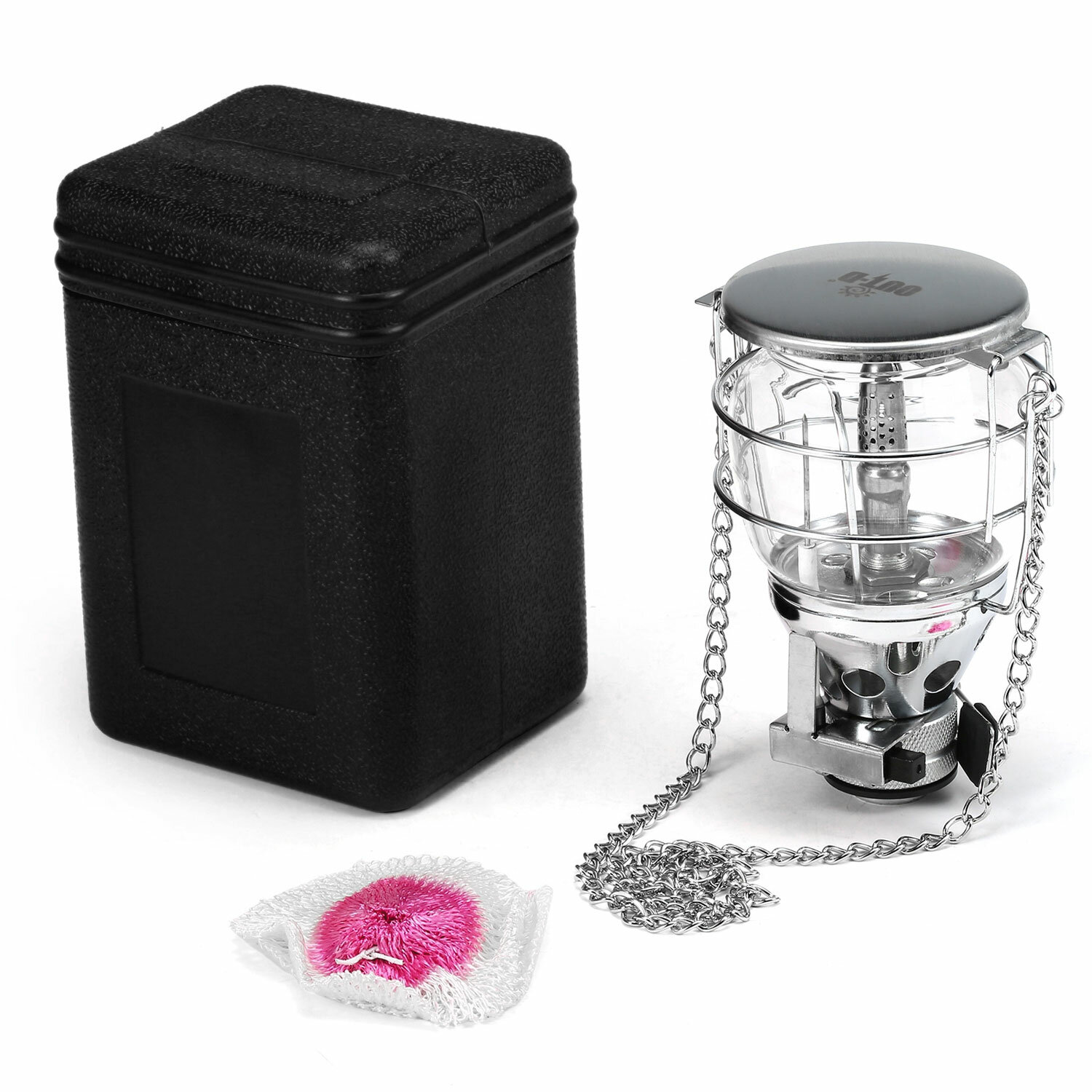 Переносной мини газовый фонарь для кемпинга подвесной газовый свет для палатки, материал: нержавеющая сталь + стекло, яркость: 40 люмен, размер: 7.5 * 12см / 3.0 * 4.7дюйма, коробка: 9.3 * 8.7 * 13.3см / 3.7 * 3.4 * 5.2дюйма, вес: 278г / 9.8 унции,