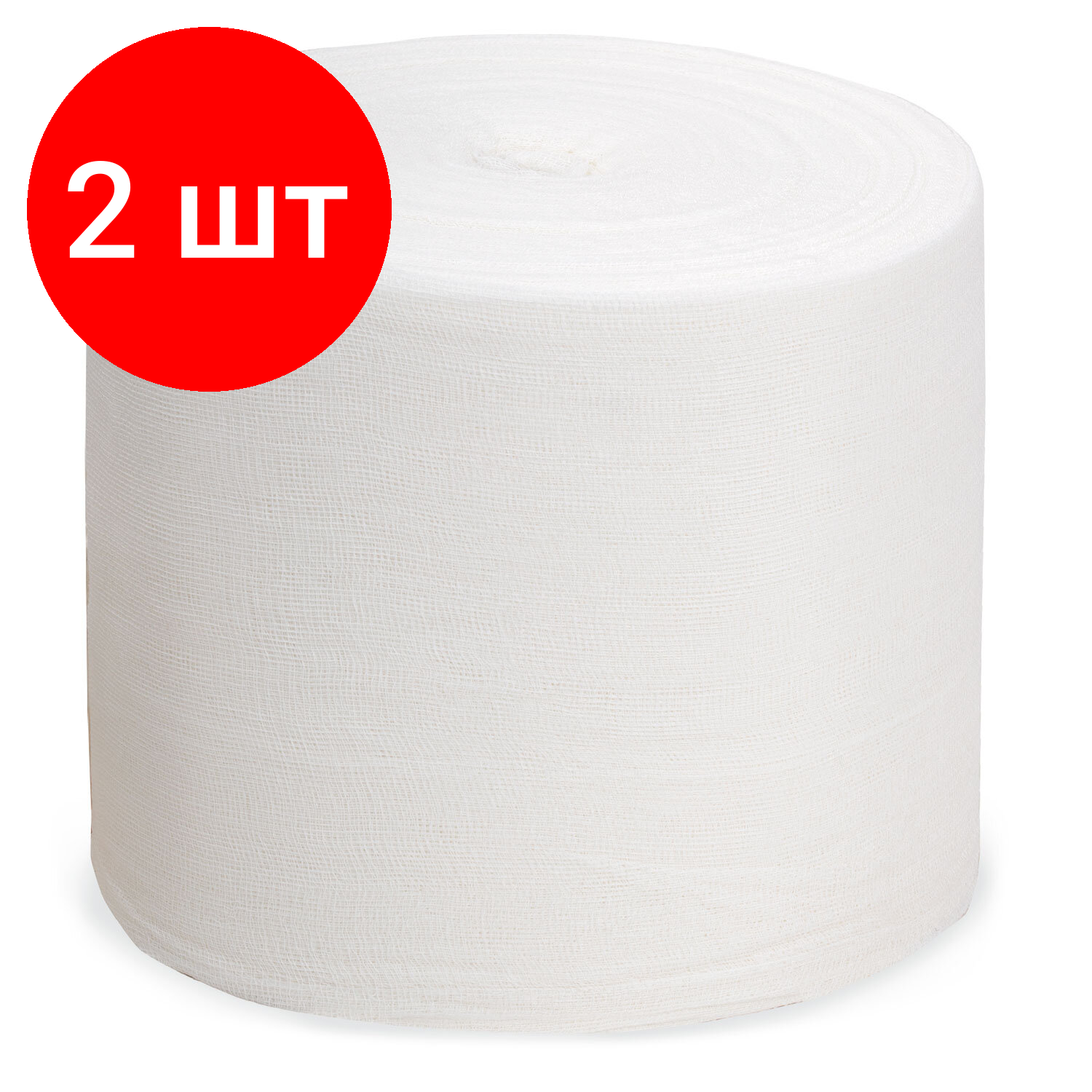 Комплект 2 шт, Марля медицинская отбеленная в рулоне, отрез 0.9х100 м, плотность 36(±2) г/м2, NF