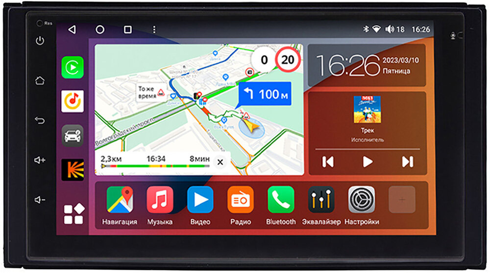 Магнитола в штатное место 2 din Kia Sorento 2006-2011 Canbox H-Line 4617-RP-KISRC-321 на Android 10 (4G-SIM, 4/64, DSP, QLed)