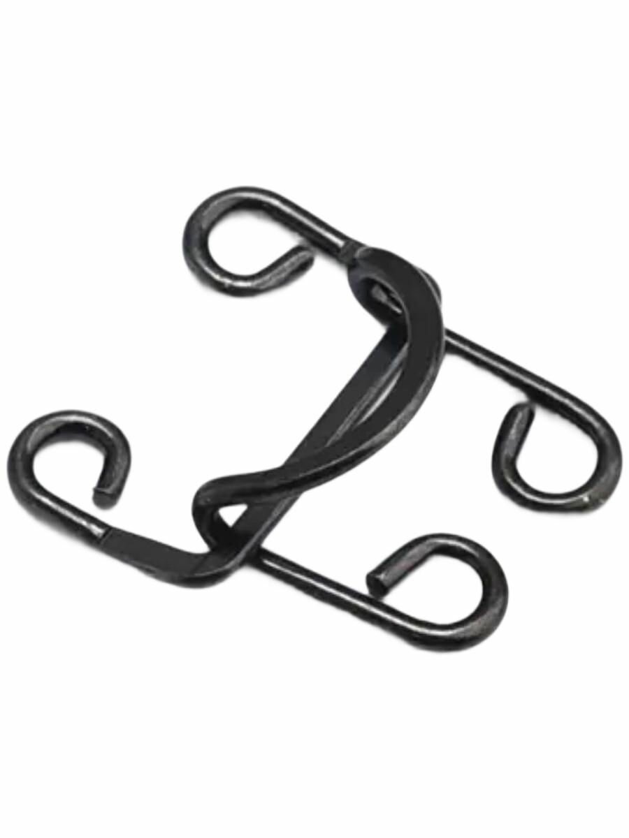 Латунные крючки пришивные для верхней одежды мощные и прочные 27х31(2 шт)