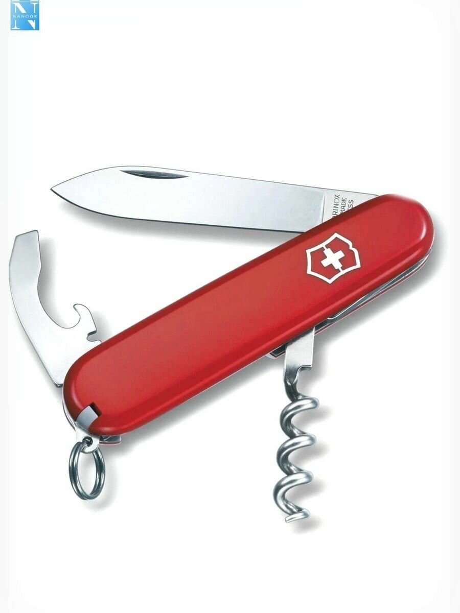 Нож перочинный VICTORINOX Waiter 0.3303, 84 мм, 9 функций, красный