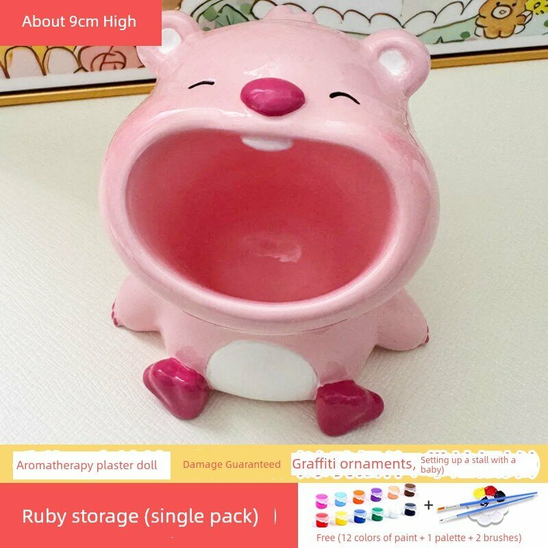 Коробка для хранения, подставка для ручек, гипсовая кукла для раскрашивания, 3D DIY, ручная работа, детская игрушка,