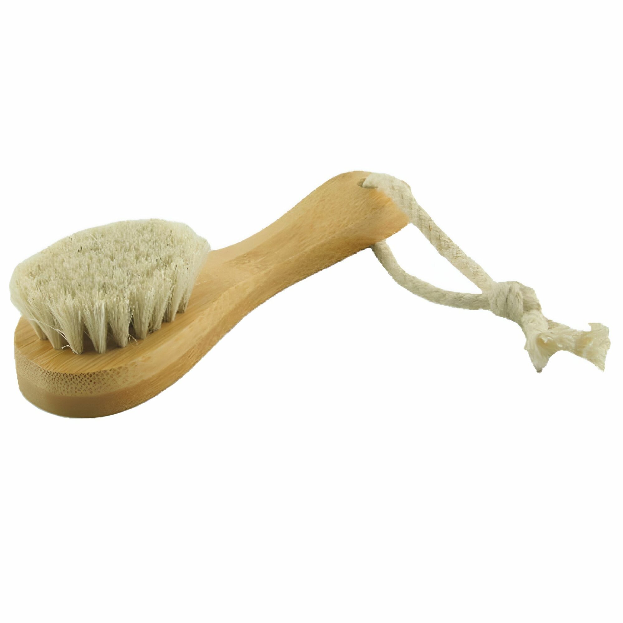 ACDANC Щетка для умывания с ручкой, мягкая натуральная щетина для глубокого очищения и пилинга кожи лица.