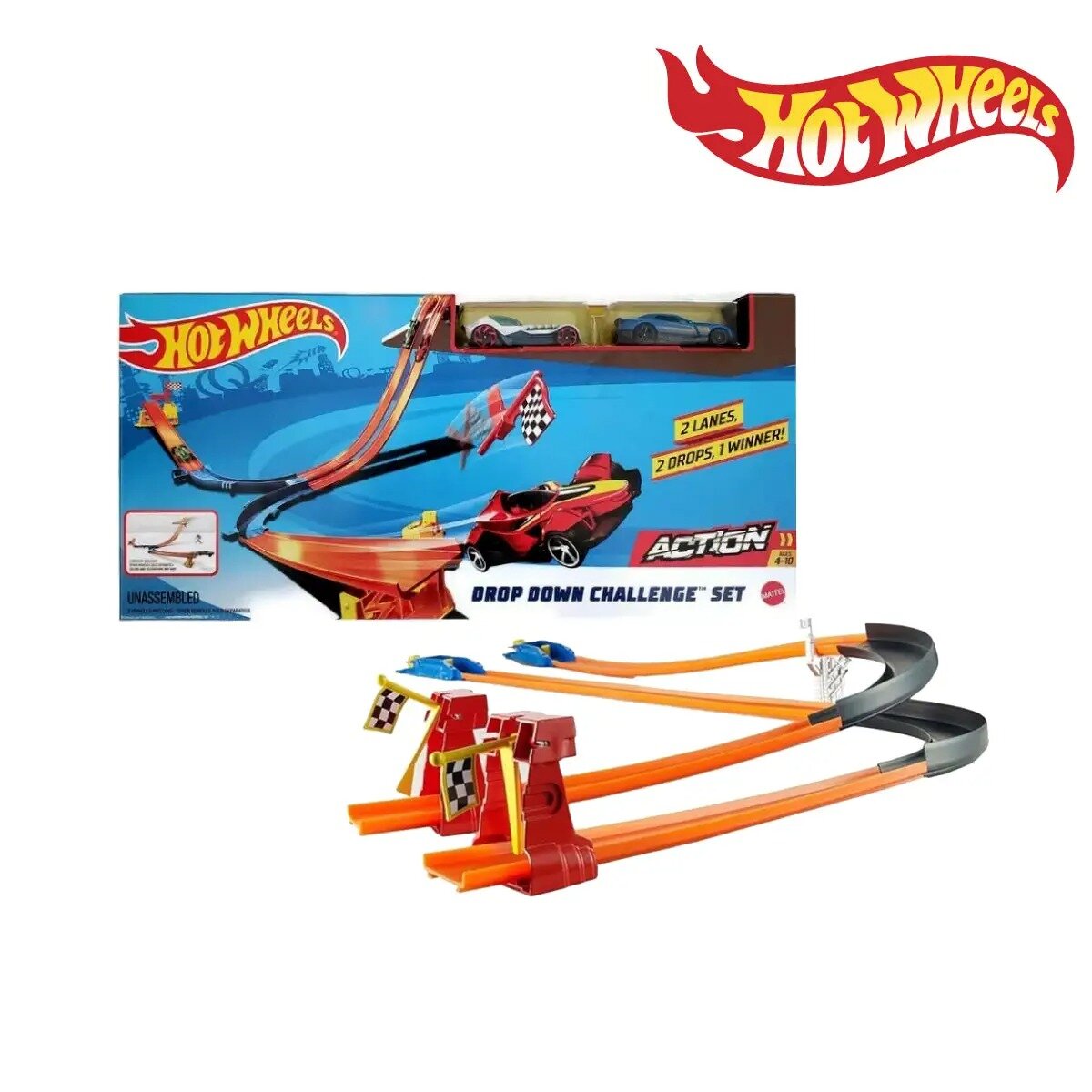 Набор трасс Hot Wheels Drop Down Challenge DNR54_DNN81, пластик