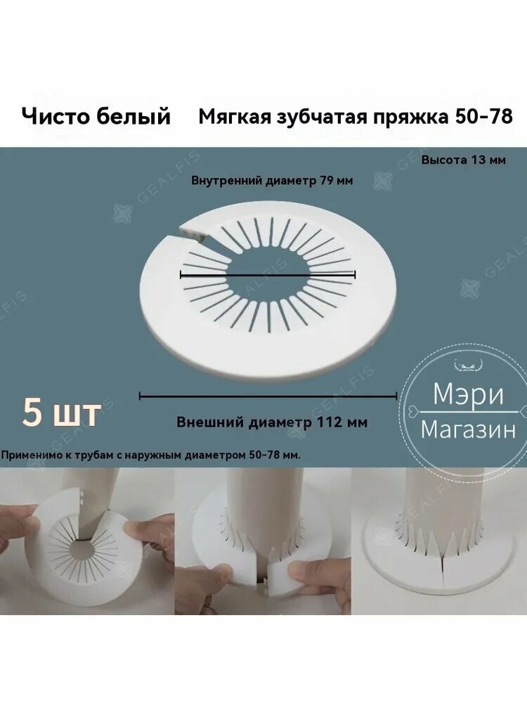 Декоративная накладка на трубу отопления с полным комплектом размеров, крышка для батареи, водопровода, экрана под кран в ванной, защита труб, белая