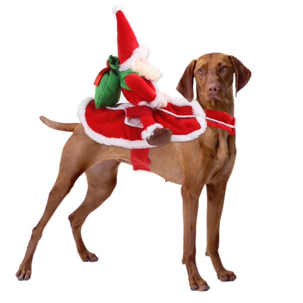 Костюм Санта-Клауса Для Верховой Езды На Собаке, Костюм Домашней Собаки Pie-L