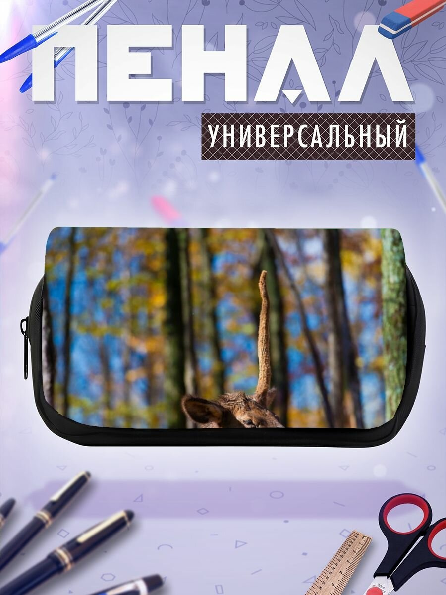Школьный пенал олень рог