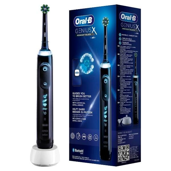Электрическая зубная щетка Oral-B Genius X D706.513.6 Midnight Black