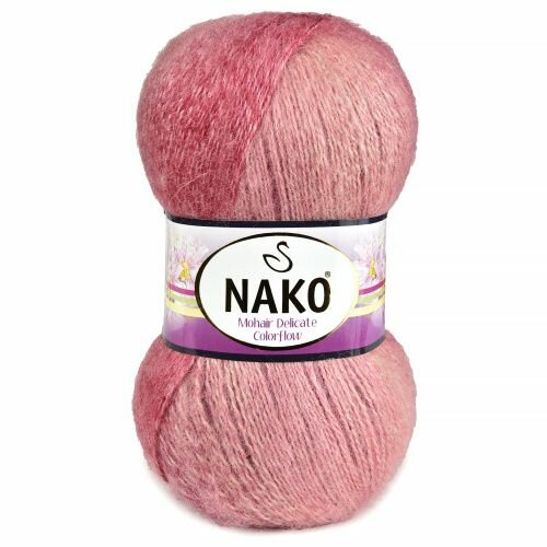 Пряжа Nako Mohair delicate color flow 28204 (5 мотков по 100г/500м)