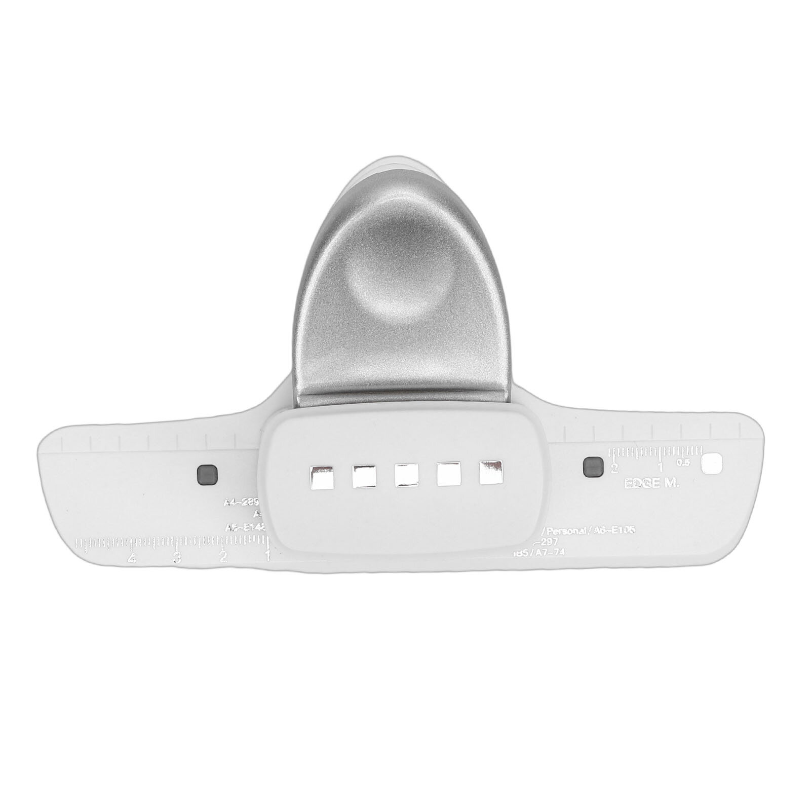 Квадратный дырокол с регулируемым диаметром 4,5 мм и расстоянием между отверстиями 8,5 мм, подходит для двойного петлевого переплета.