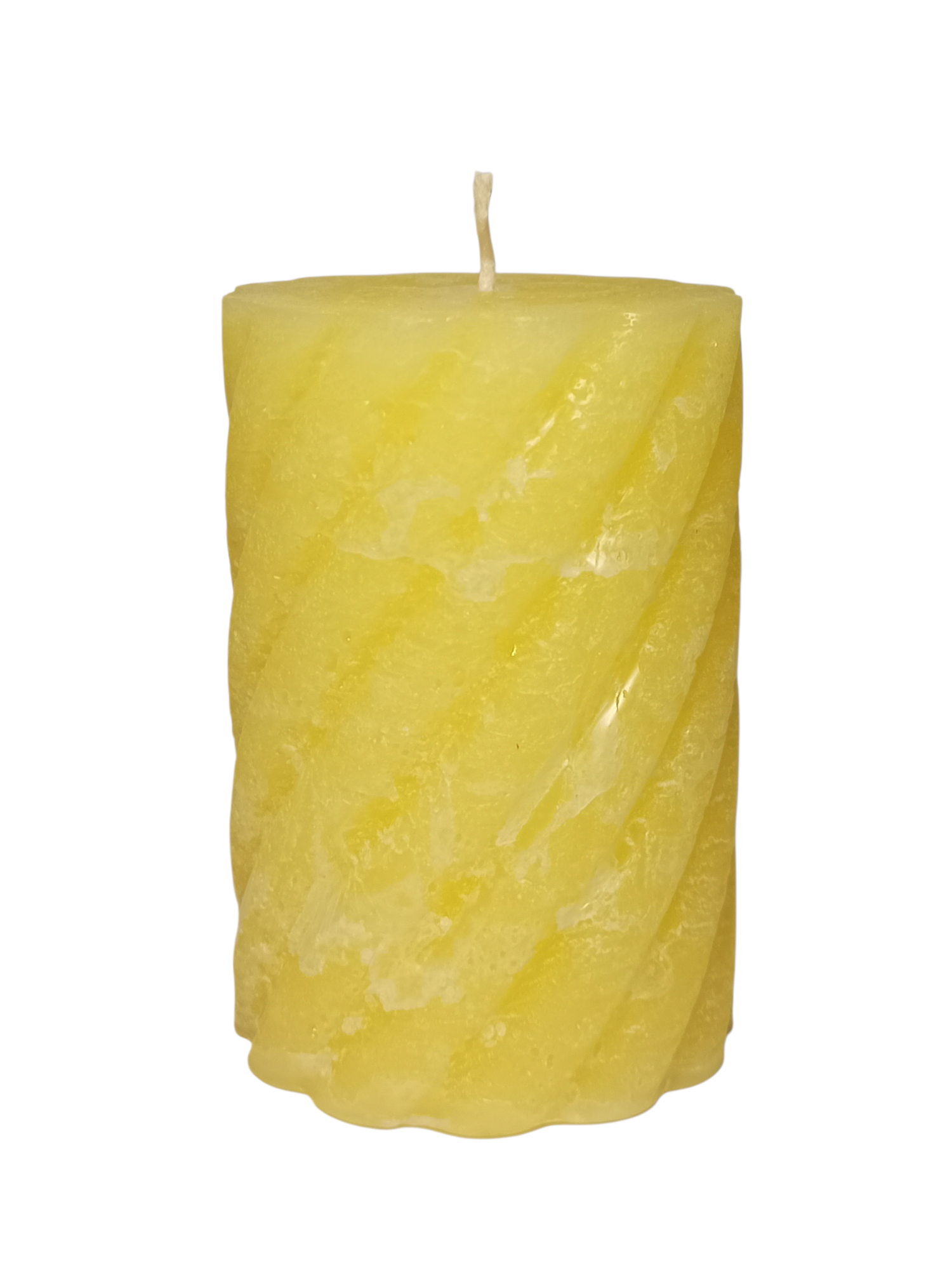 Свеча "Рустик", 7x10см, парафиновая, витая, светло-желтая, 330г