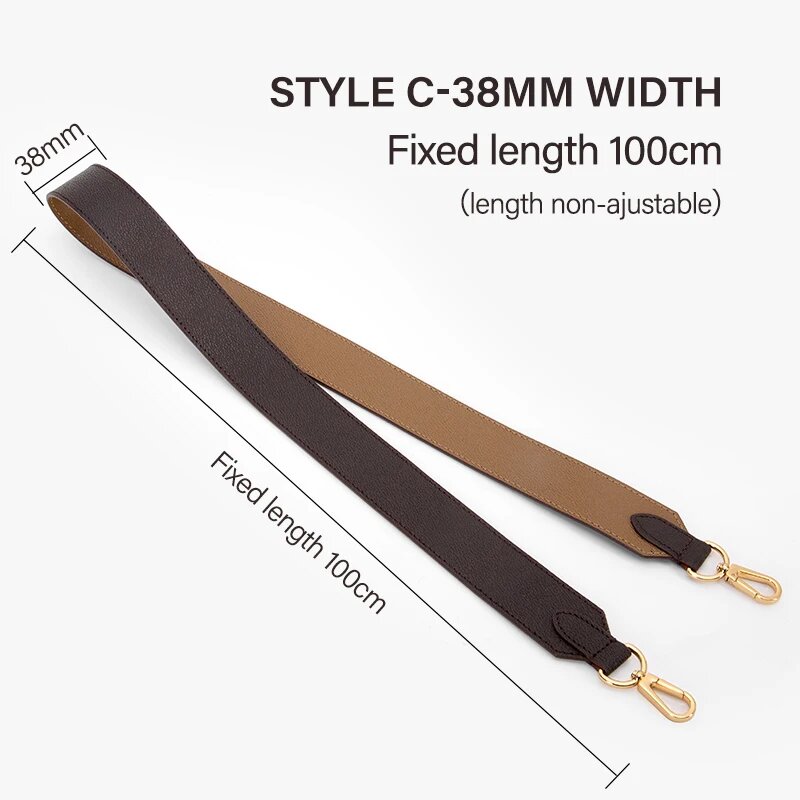CRAZYSMITH сменный широкий ремень для сумки из натуральной кожи для сумки-тоут LV Onthego, регулируемая сумка через плечо, ремни для сумки for LOUIS VUITTON Onthego Tote Bag Style C-length 100cm