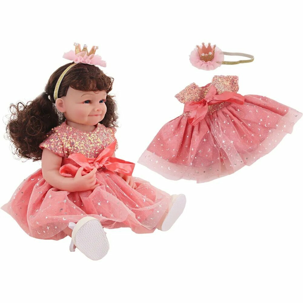 Аксессуары для кукольной одежды, расшитая блестками газовая юбка + косплей-набор для куклы в короне