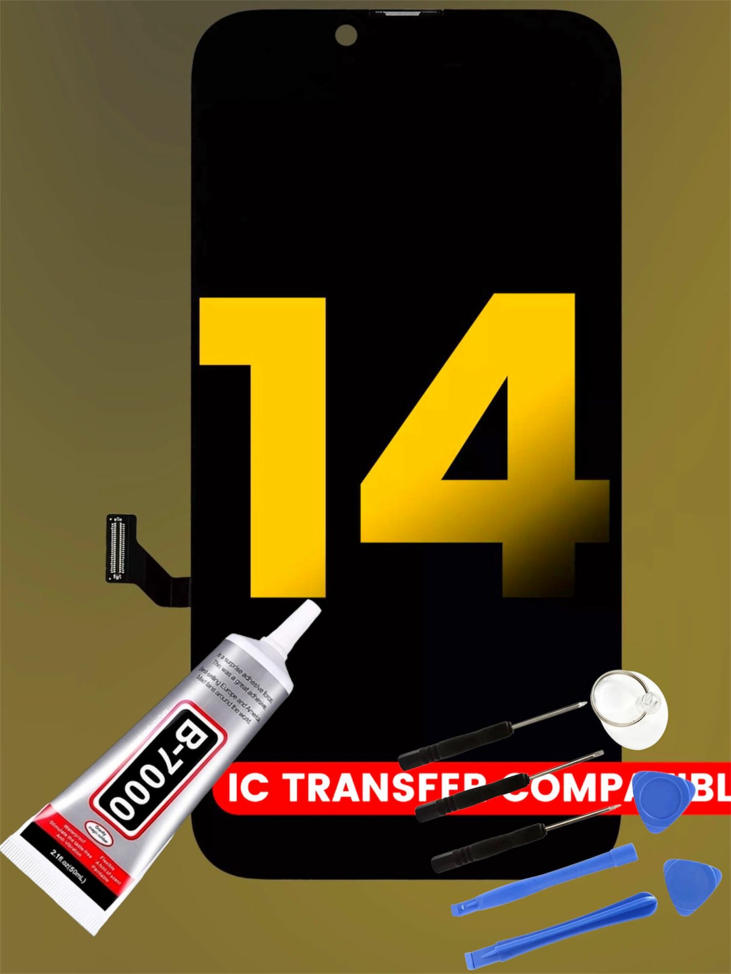 Дисплей для iPhone 14 с тачскрином + клей