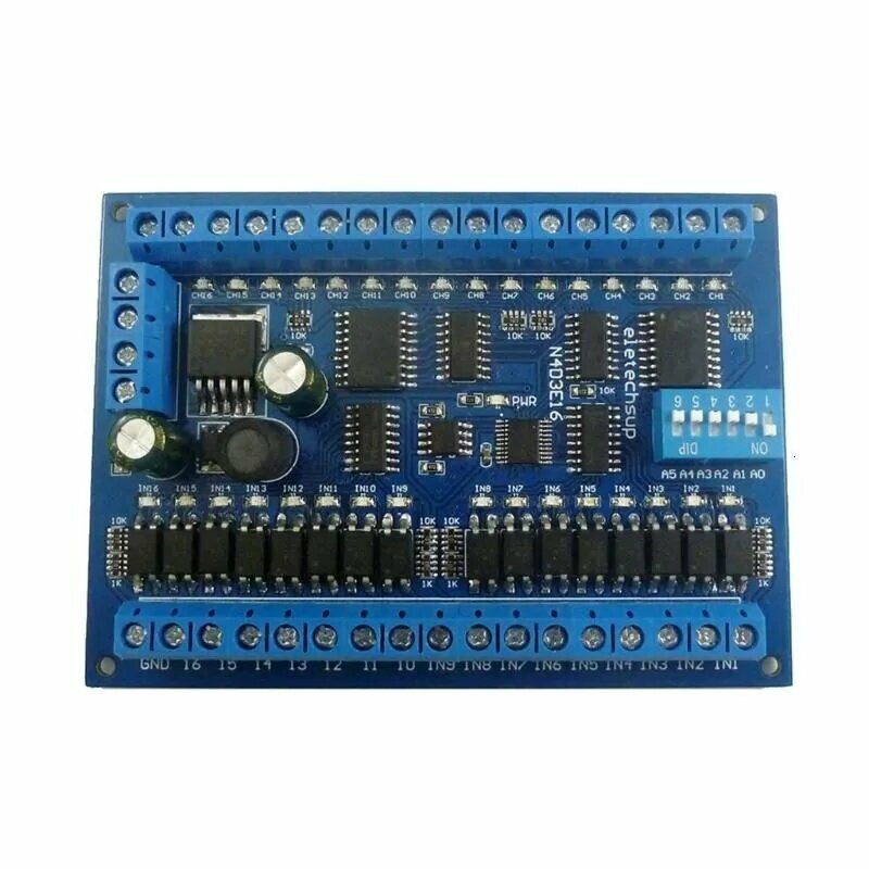 DC6.5-30V 12V24V 16INPUT 16Output RS485 Модули платы для домашней автоматизации, - только для доски