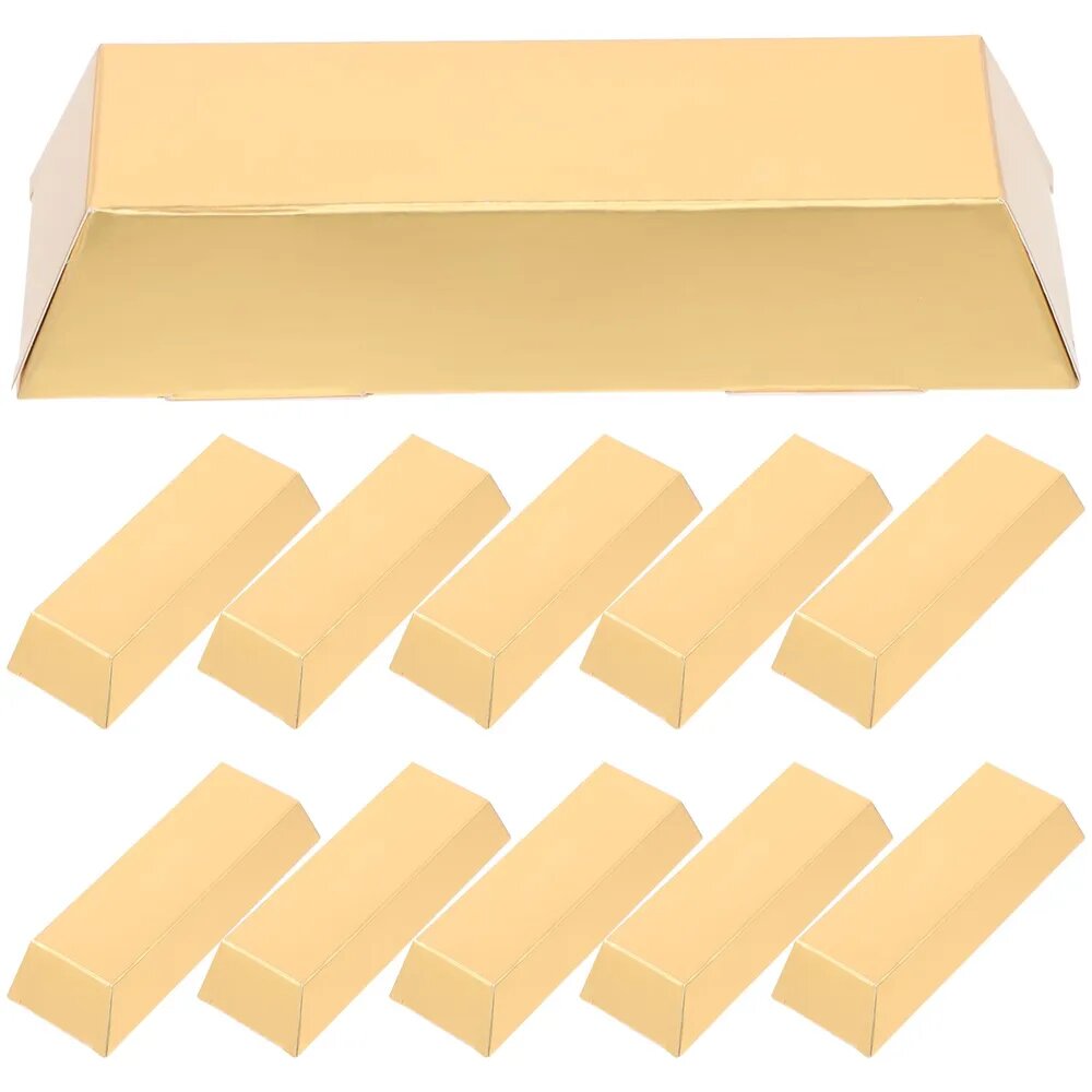 20 Штук Коробок Для Подарков Из Бумаги Золотого Цвета Для Украшения Домашней Вечеринки