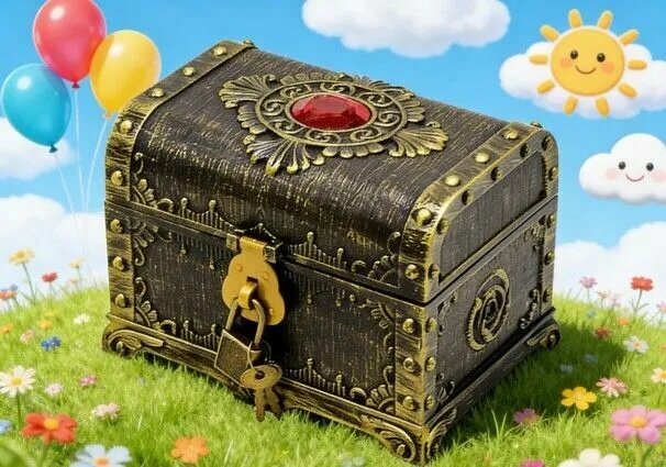 Игрушечный сундук с сокровищами, украшение