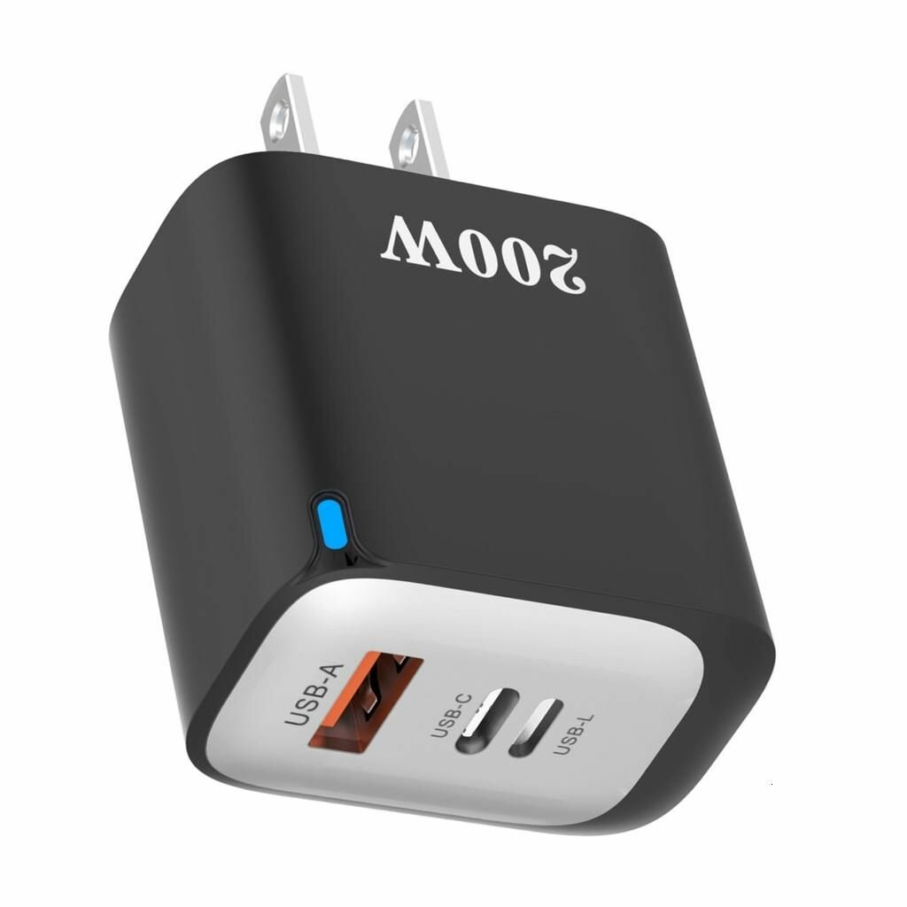 Зарядное устройство 200 Вт с USB Type-C, Черный