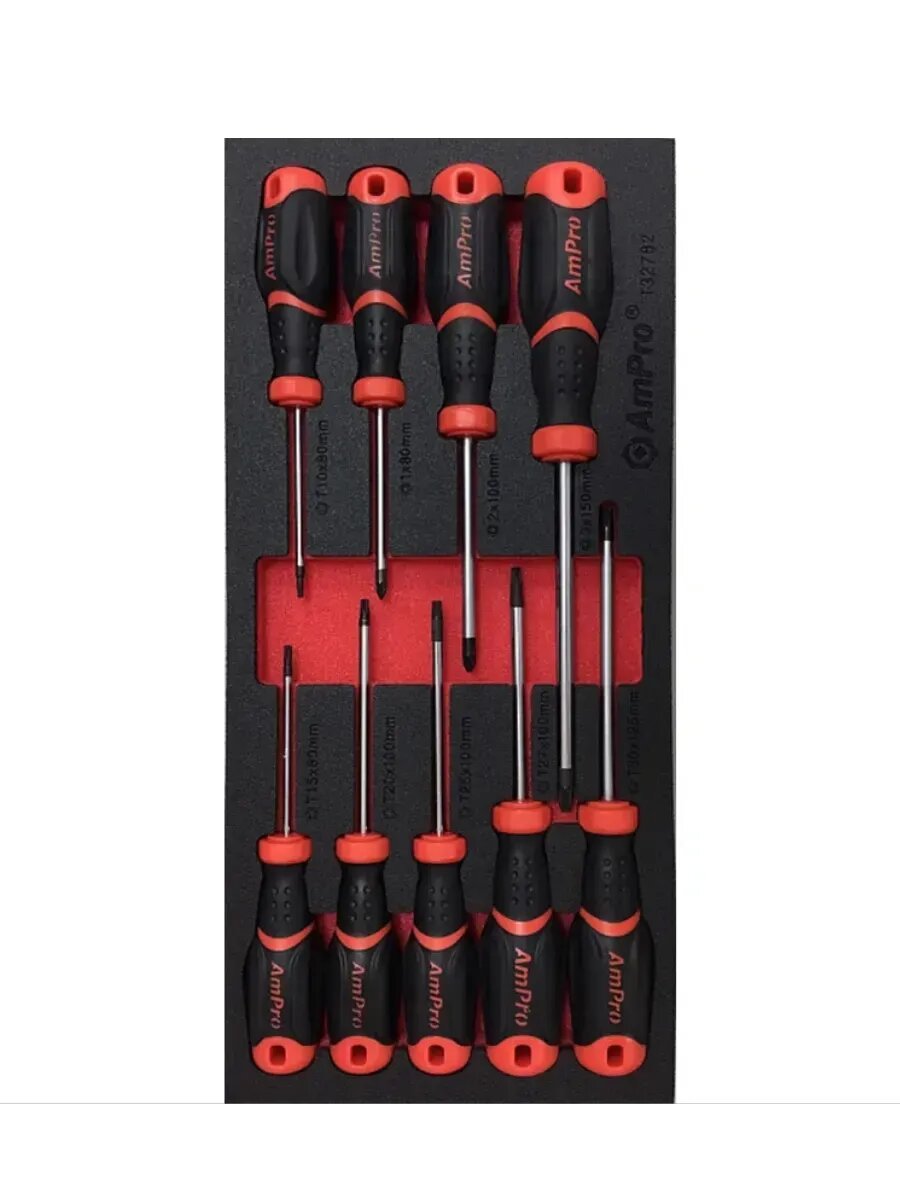 Набор отверток TORX и PZ "power grip", 9пр.